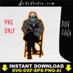 Bernie sanders instant download PNG EPS DXF AI Silhouette.
