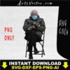 Bernie sanders instant download PNG EPS DXF AI Silhouette.