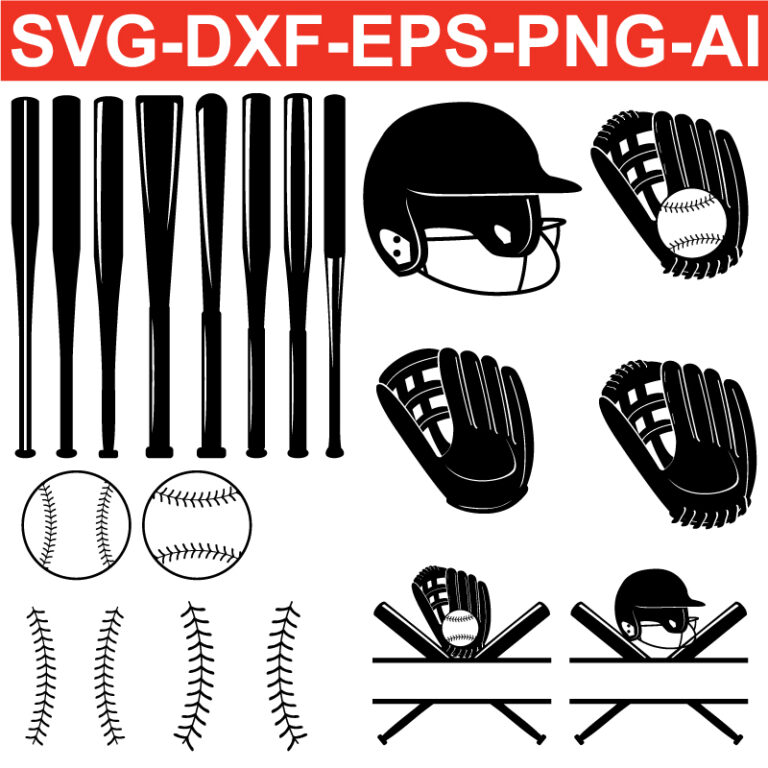 Baseball SVG PNG EPS DXF AI Silhouette - Arts Vector