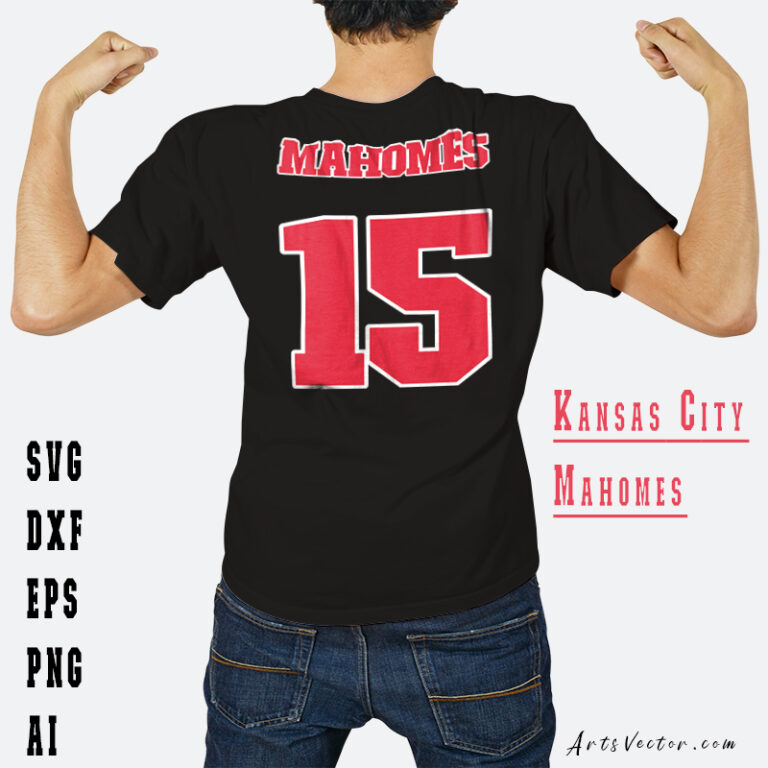 Kansas City Mahomes number SVG EPS PNG DXF AI Vector files.