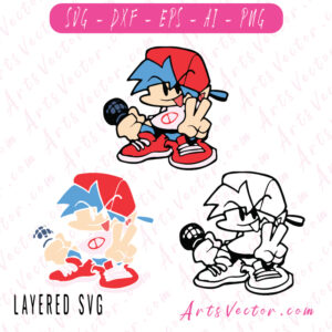 Friday night funkin boyfriend SVG EPS DXF PNG AI instant download