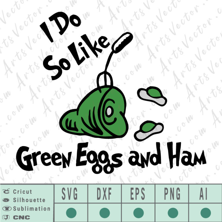 Green eggs and ham SVG EPS DXF PNG AI vector