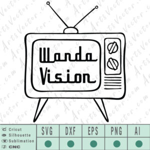 WandaVision Logo SVG EPS DXF PNG AI Vector instant download