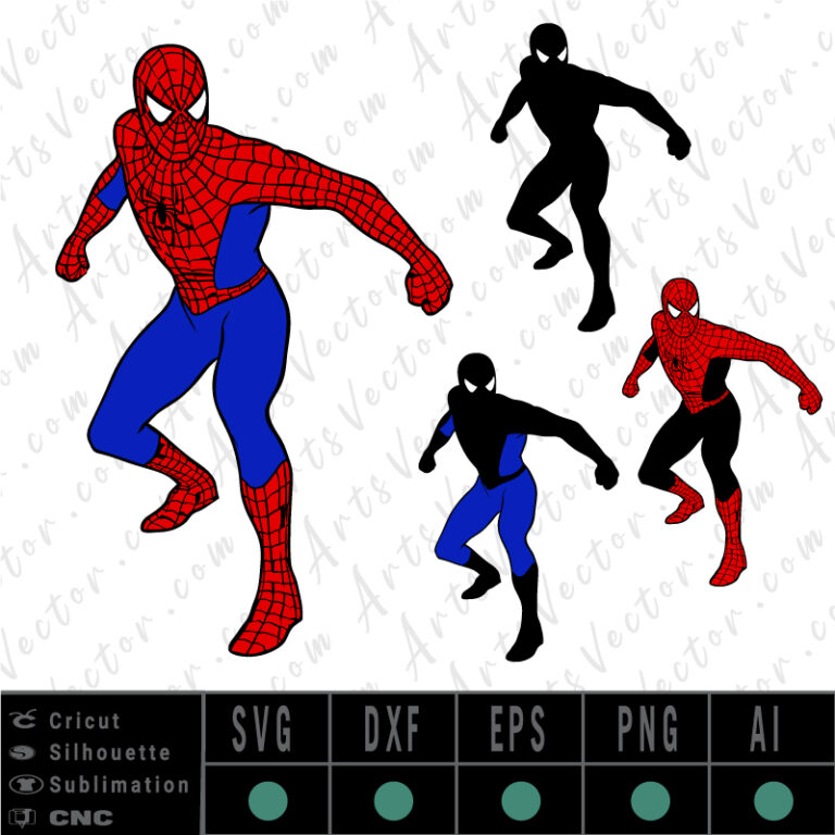 Spiderman Birthday layered SVG EPS DXF PNG AI Instant Download
