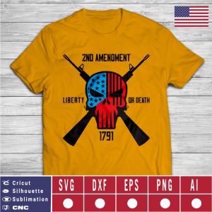 2nd amendment SVG skull SVG EPS DXF PNG AI Instant Download - Arts Vector