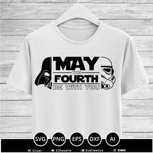 May the 4th be with you Star Wars Layered SVG PNG EPS DXF AI - Arts Vector