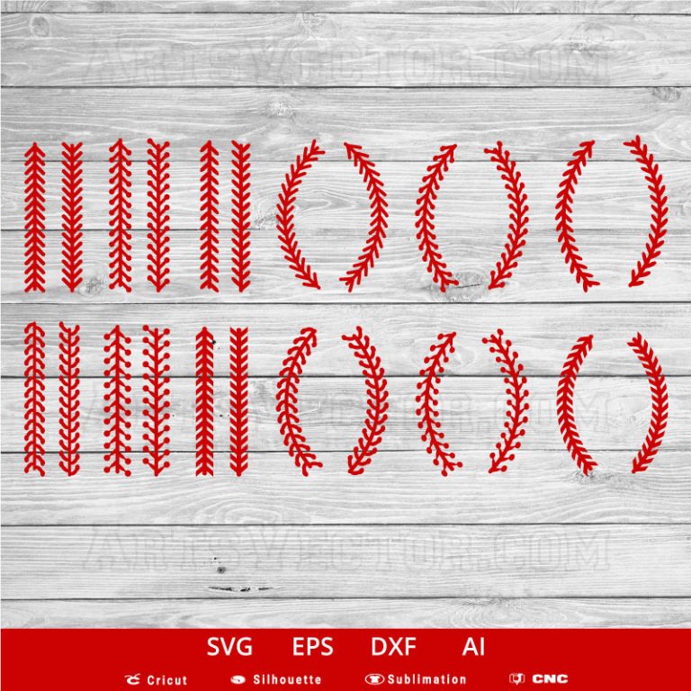Softball Stitches SVG EPS DXF AI - Arts Vector