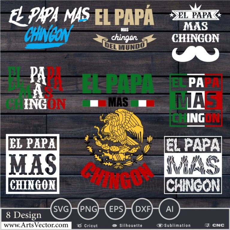 El papa mas chingon Bundle 08 SVG PNG EPS DXF AI - Arts Vector