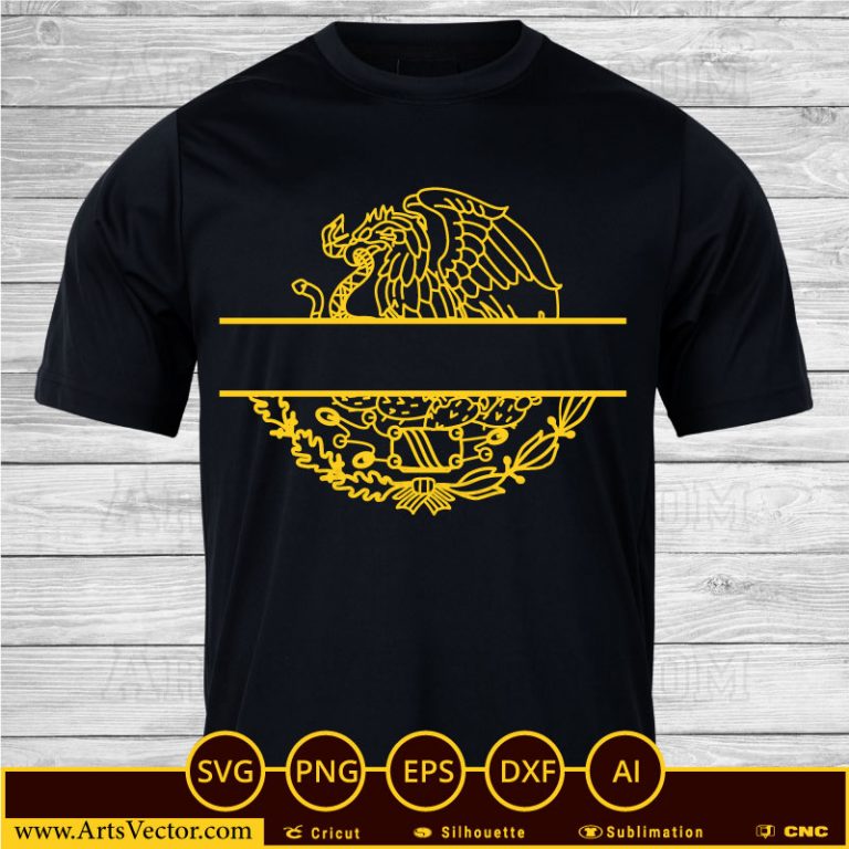 Mexican Eagle águila mexicana Monogram SVG PNG EPS DXF AI - Arts Vector