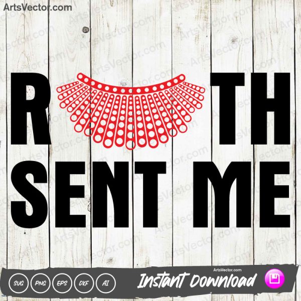 RBG Ruth sent me collar SVG PNG EPS DXF AI - Arts Vector