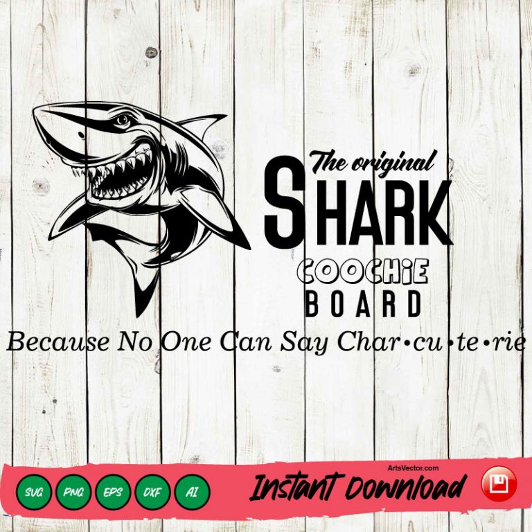 Shark coochie board svg cutting board SVG PNG EPS DXF AI - Arts Vector