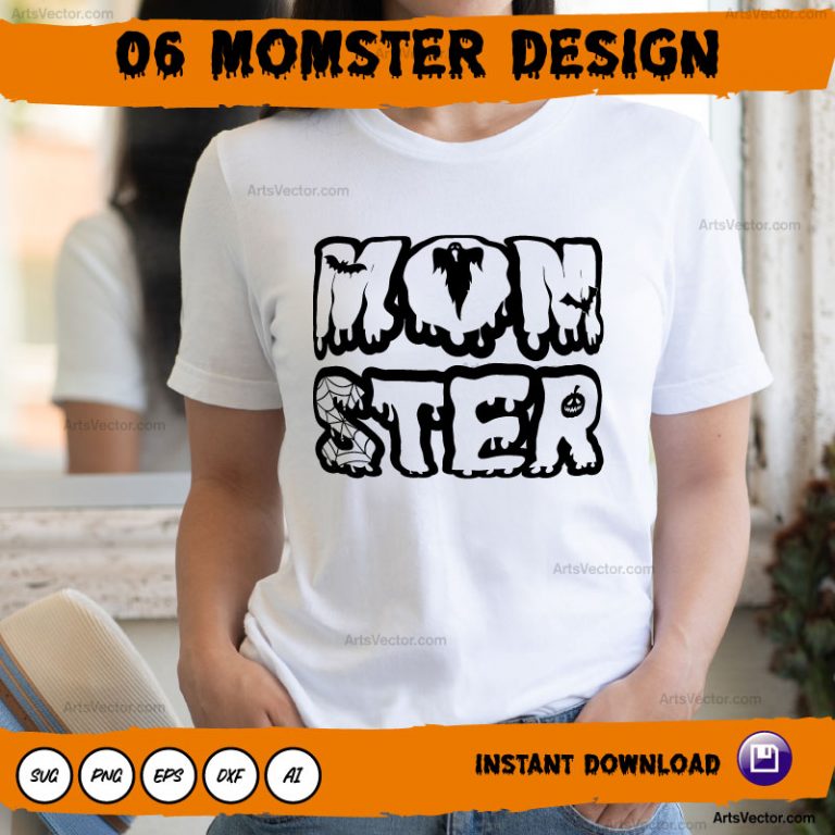 Dripping Momster SVG PNG EPS DXF AI - Arts Vector