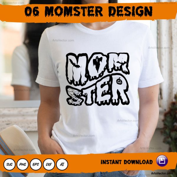 Dripping Momster SVG PNG EPS DXF AI - Arts Vector