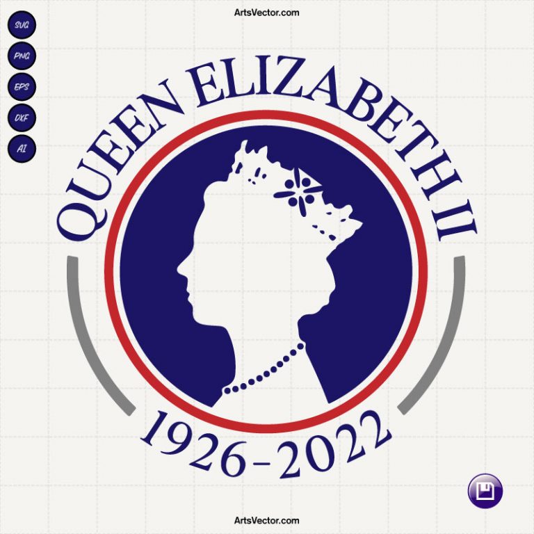 Emblem 1926 2022 Queen Elizabeth 2 SVG PNG EPS DXF AI - Arts Vector