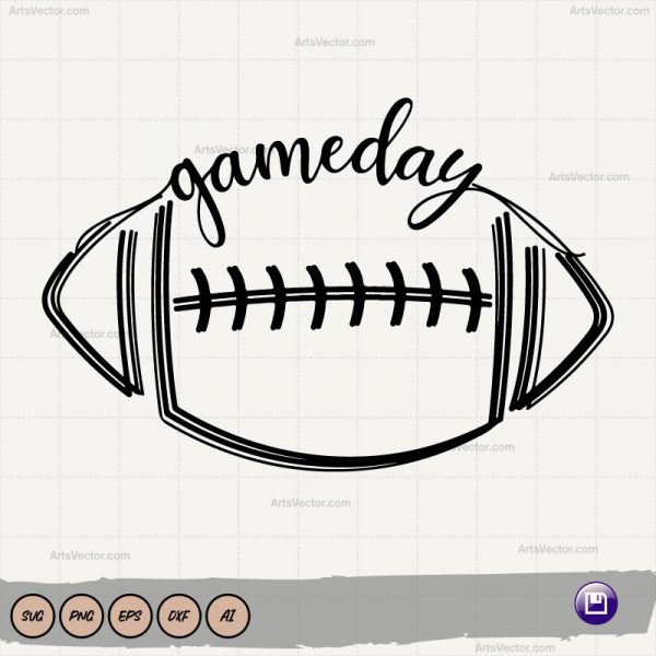 Strings Football Game Day SVG PNG EPS DXF AI - Arts Vector