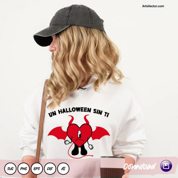 Un Halloween Sin ti Devil SVG PNG EPS DXF AI - Arts Vector