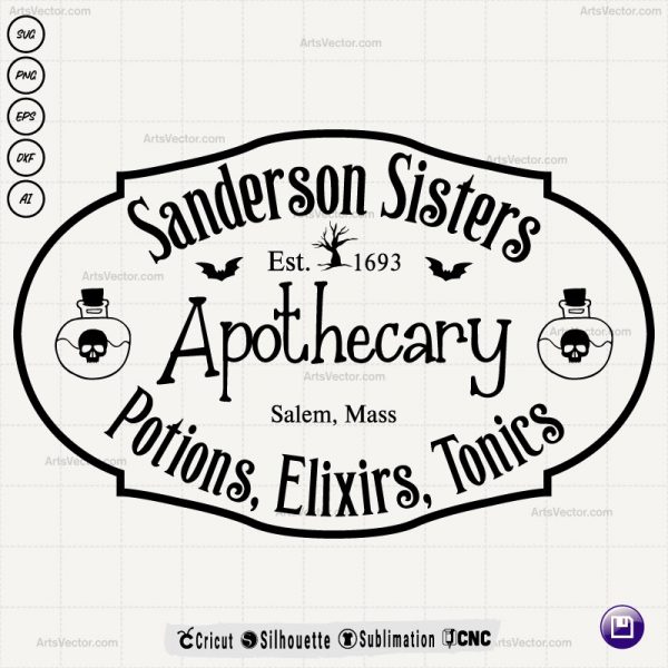 Halloween Sanderson Sisters Bundle 13 SVG PNG EPS DXF AI - Arts Vector