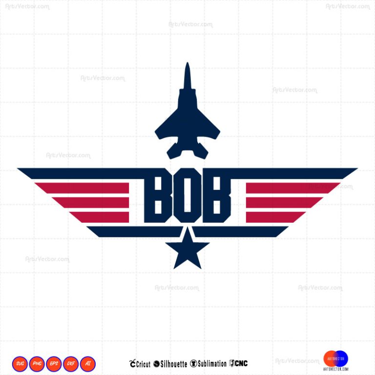 Wingman TOPGUN BOB SVG PNG EPS DXF AI - Arts Vector