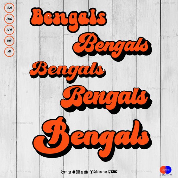 Cincinnati Bengals Retro SVG PNG EPS DXF AI - Arts Vector