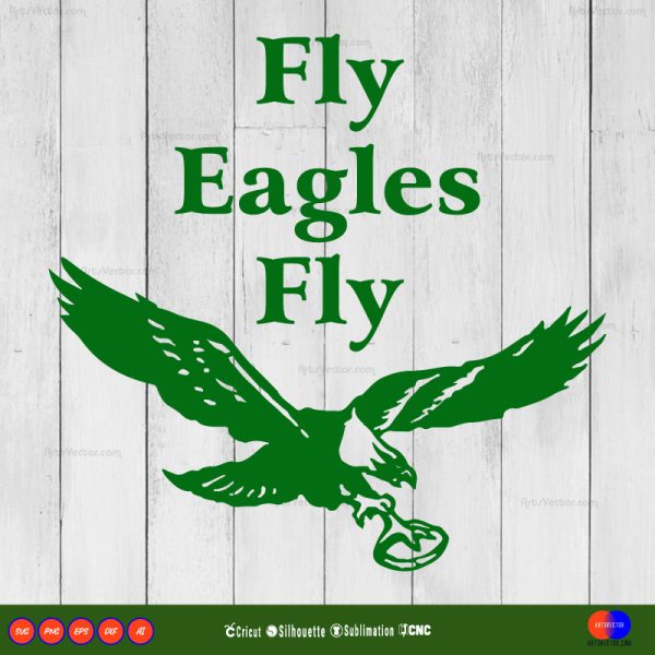 Fly Eagles Fly Philadelphia Eagles SVG PNG EPS DXF AI - Arts Vector