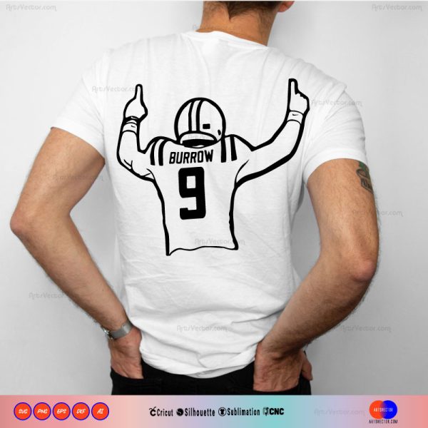 Joe Burrow SVG PNG EPS DXF AI - Arts Vector