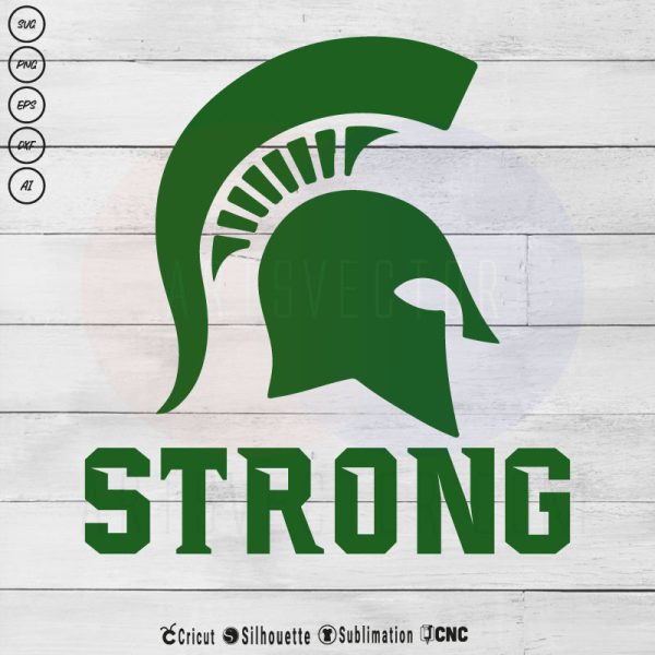 New Michigan State MSU Spartan Strong SVG PNG EPS DXF AI - Arts Vector