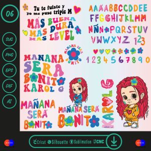 Karol G manana sera bonito Bundle SVG PNG EPS DXF AI - Arts Vector
