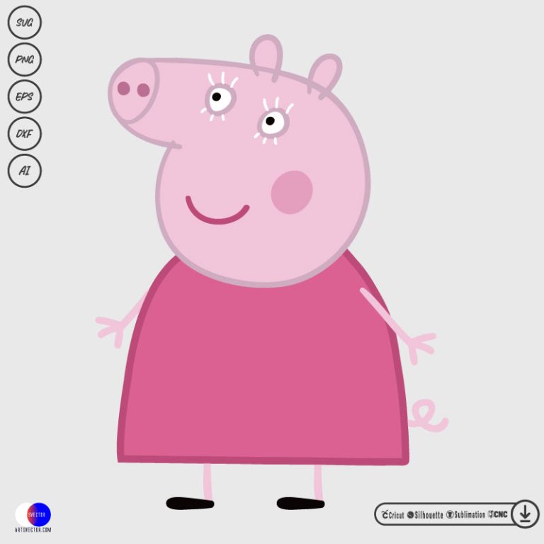 Peppa Pig Logo SVG PNG EPS DXF AI - Arts Vector