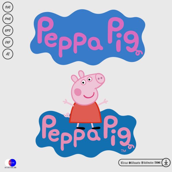 Peppa Pig Logo SVG PNG EPS DXF AI - Arts Vector