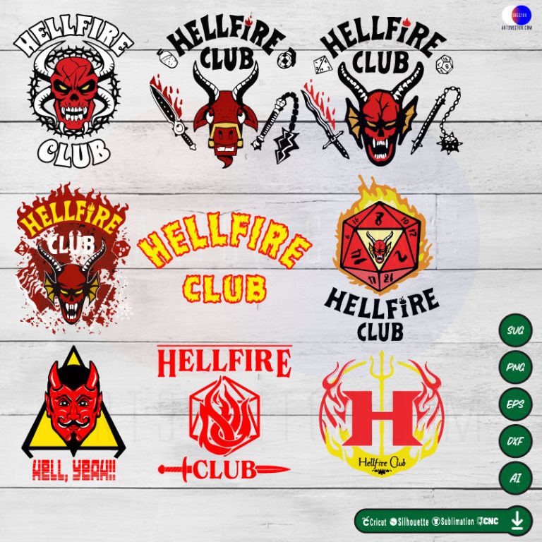 09 Hellfire club Bundle SVG PNG EPS DXF AI - Arts Vector