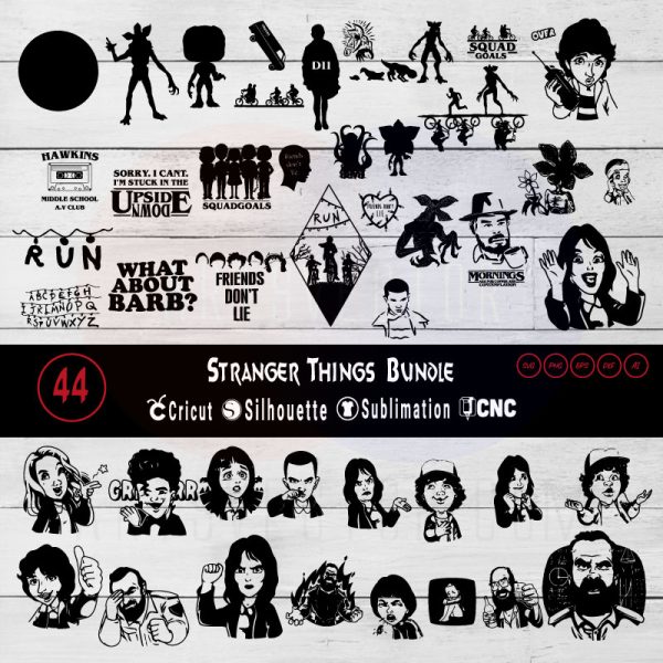 Stranger Things Bundle SVG PNG EPS DXF AI - Arts Vector