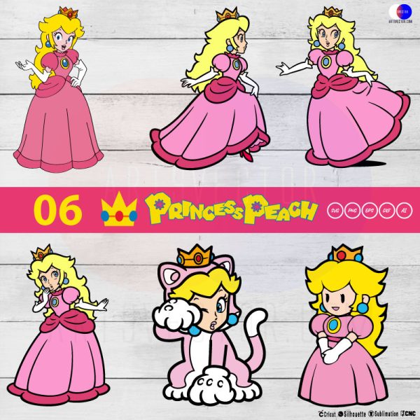 Princess peach G SVG PNG EPS DXF AI - Arts Vector