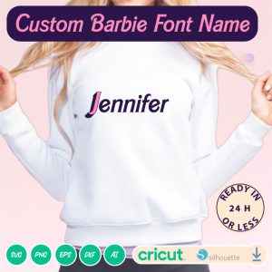 Retro Barbi Font Custom Barbie Font Name SVG PNG EPS DXF AI - Arts Vector