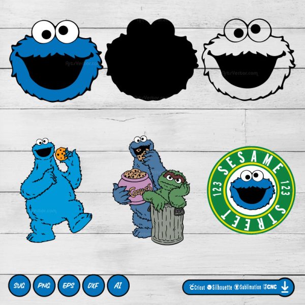 Cookie monster SVG PNG EPS DXF AI Vector - Arts Vector
