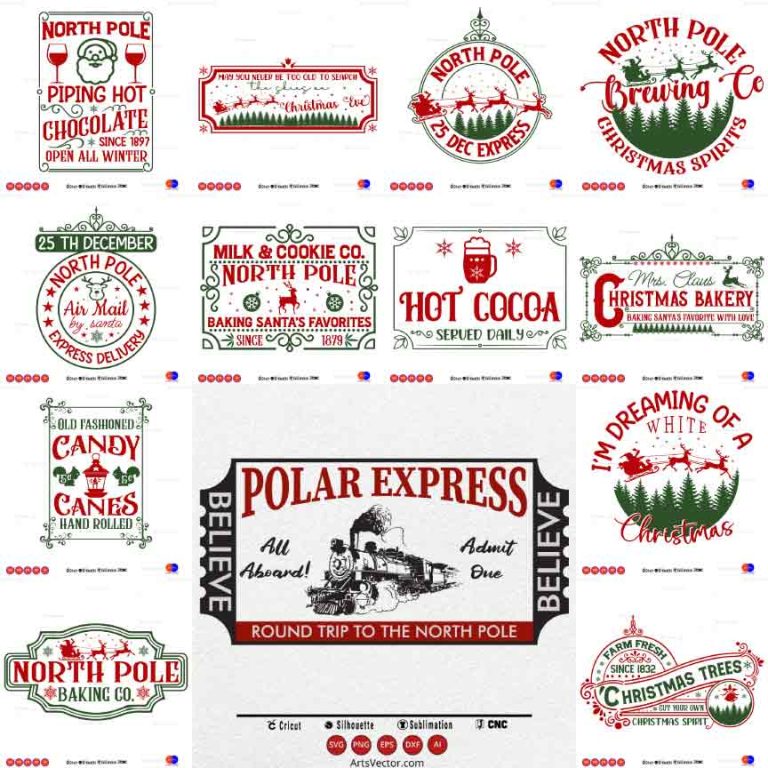 Polar Express Bundle SVG PNG EPS DXF AI Vector - Arts Vector