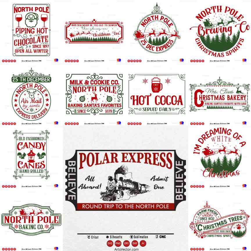 polar express font svg SVG PNG EPS DXF AI Vector Arts Collection Arts ...