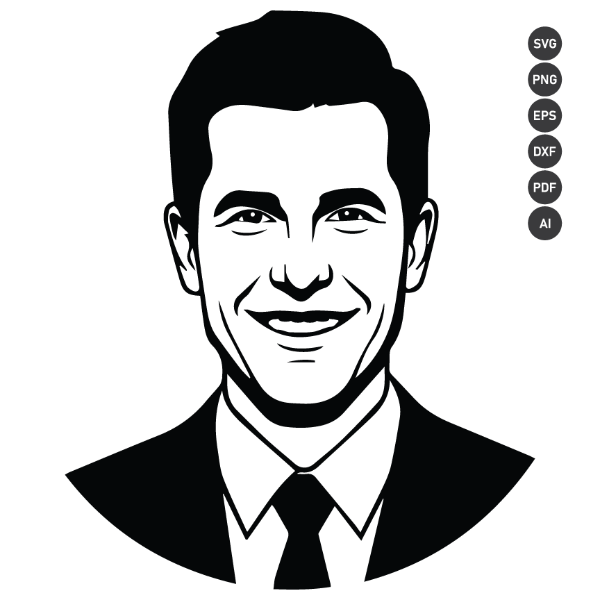 Charlie Kirk Portrait SVG PNG EPS DXF PDF AI Vector - Arts Vector