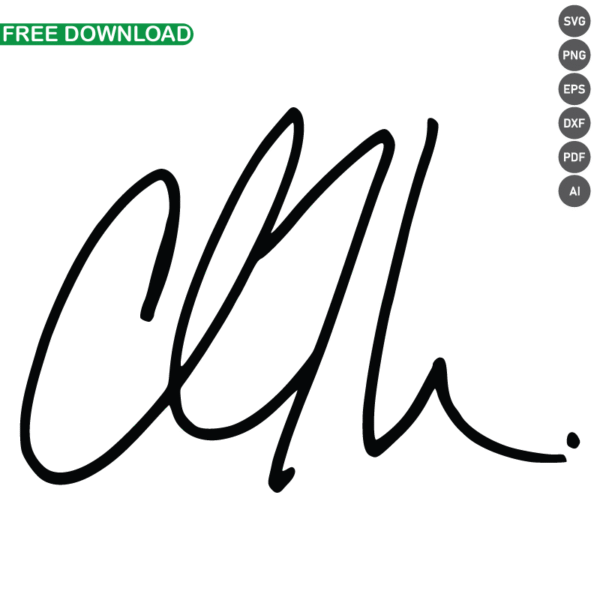 Charlie Kirk Signature Free SVG PNG EPS DXF PDF AI Vector - Arts Vector