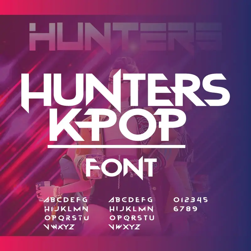 Kpop Hunters Font SVG OTF Cricut Sublimation Download